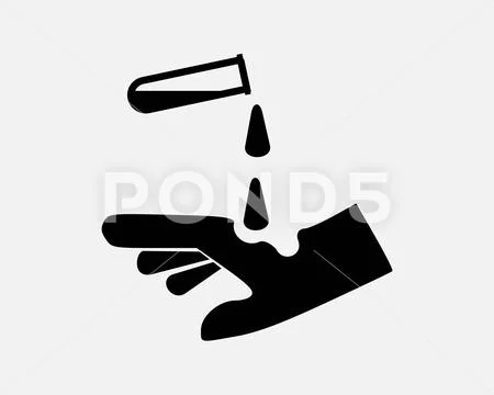 Corrosive Substance Icon Corrosion Chemical Hazard Hand Arm Sign Icon ...