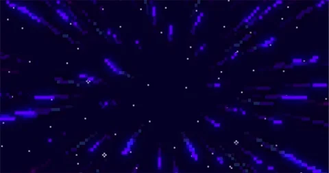 Cosmic background. Pixel art hyper jump,... | Stock Video | Pond5