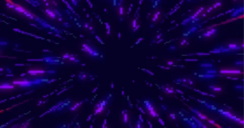 Cosmic background. Pixel art hyper jump,... | Stock Video | Pond5