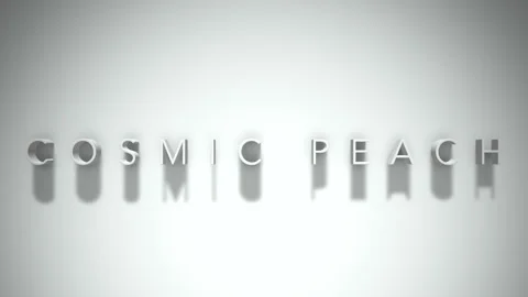 cosmic peach 3D title animation white te... | Stock Video | Pond5
