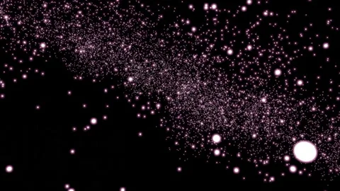 Cosmic round small particles on the milk... | Stock Video | Pond5