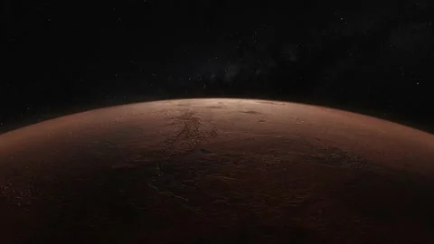 Cosmos concept. Flight over Mars. Top vi... | Stock Video | Pond5