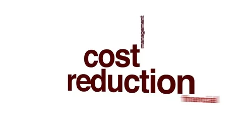 Cost reduction animated word cloud. | Stock Video | Pond5