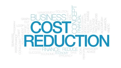 Cost reduction animated word cloud. Kine... | Stock Video | Pond5