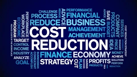 Cost Reduction animated word cloud,anima... | Stock Video | Pond5