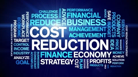 Cost Reduction animated word cloud,anima... | Stock Video | Pond5