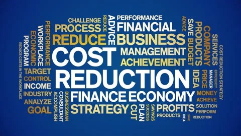 Cost Reduction animated word cloud,anima... | Stock Video | Pond5