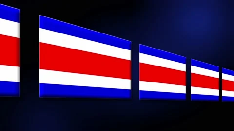 Costa Rica Flag Animated Background 3d A... | Stock Video | Pond5