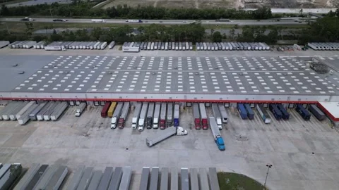 Costco distribution center. trucks loadi... | Stock Video | Pond5