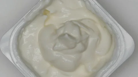 cottage cheese, plastic, container, rota... | Stock Video | Pond5