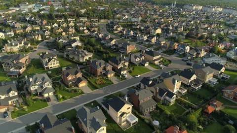 Cottage village houses complex infrastru... | Stock Video | Pond5