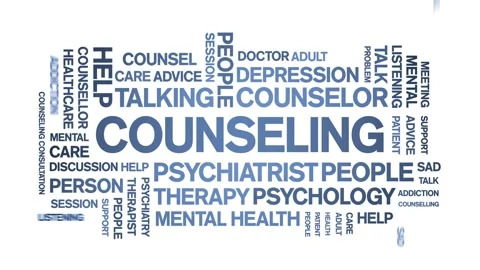 Counseling animated word cloud,animation... | Stock Video | Pond5