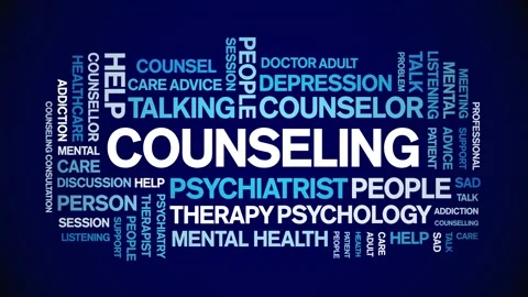 Counseling animated word cloud,animation... | Stock Video | Pond5
