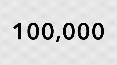 Count up animation from 0 to 100,000 on ... | Stock Video | Pond5