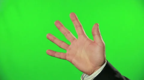 Count to five with green screen backgrou... | Stock Video | Pond5
