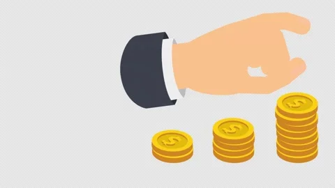 Count gold coins. Animation is the wealt... | Stock Video | Pond5