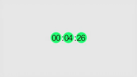 Countdown 1 minute, alpha channel, timer... | Stock Video | Pond5