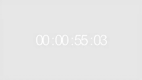 Countdown 1 minute, alpha channel, timer... | Stock Video | Pond5