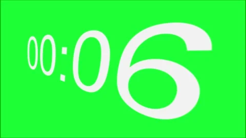Countdown 10 seconds green screen motion... | Stock Video | Pond5