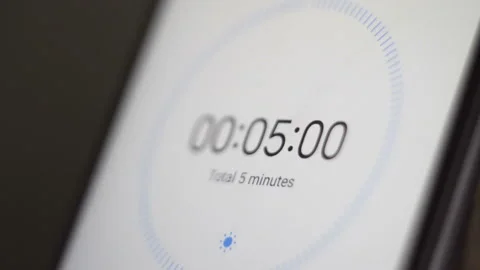 Countdown 5 minutes on the smartphone sc... | Stock Video | Pond5