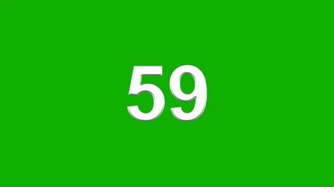 Countdown 60 seconds green screen motion... | Stock Video | Pond5