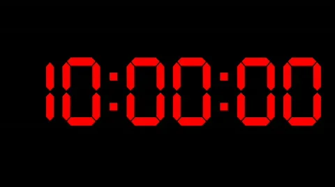 Countdown clock red led | Stock Video | Pond5
