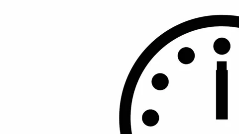 Countdown on the doomsday clock. Arrow r... | Stock Video | Pond5