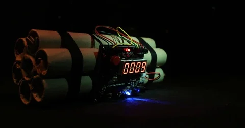 Countdown Explosive Tnt Bomb With Digita... | Stock Video | Pond5