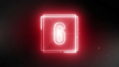 Countdown neon lights numbers. Countdown... | Stock Video | Pond5