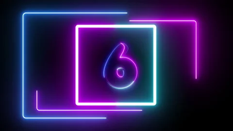 CountDown Number 3D animation neon led b... | Stock Video | Pond5