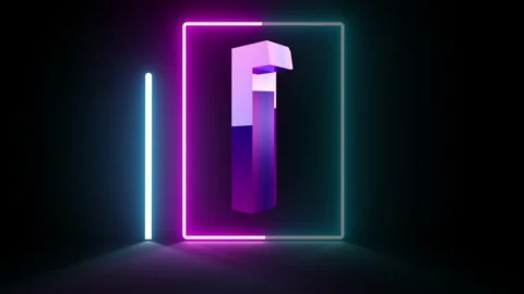 CountDown Number 3D animation neon led b... | Stock Video | Pond5