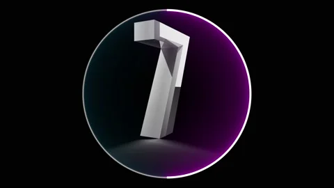 CountDown Number 3D animation neon led b... | Stock Video | Pond5