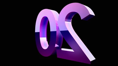 CountDown Number 3D animation neon led b... | Stock Video | Pond5