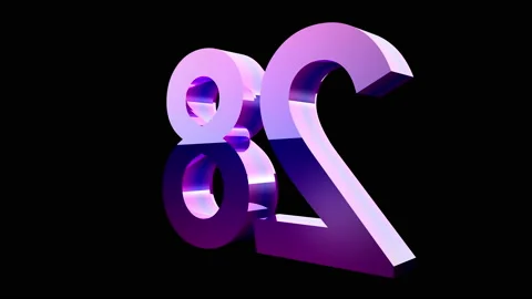 CountDown Number 3D animation neon led b... | Stock Video | Pond5