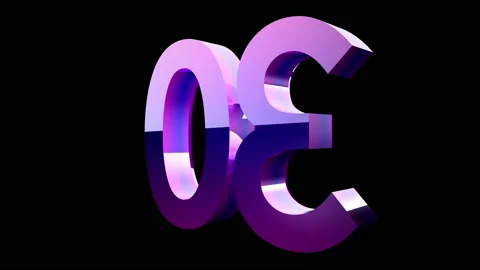 CountDown Number 3D animation neon led b... | Stock Video | Pond5