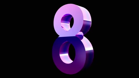CountDown Number 3D animation neon led b... | Stock Video | Pond5