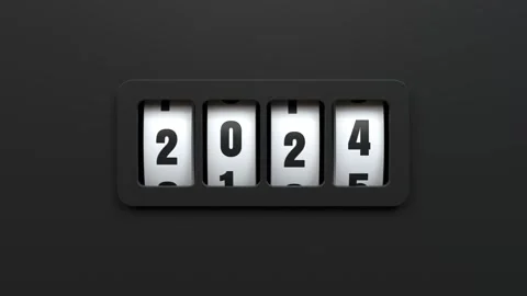 Countdown numbers 2024, Happy New Year a... | Stock Video | Pond5