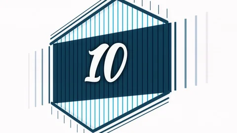 Countdown from ten to . Animated numbers... | Stock Video | Pond5