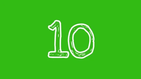 Countdown ten line art | Stock Video | Pond5