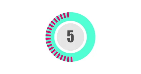 Countdown timer from 10 to 0 seconds Rea... | Stock Video | Pond5