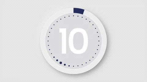 Countdown Timer 10s blue | Stock Video | Pond5