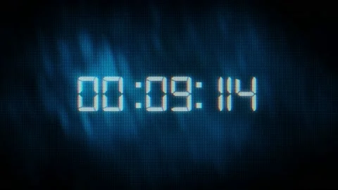Countdown Timer One minute Digital Tech ... | Stock Video | Pond5