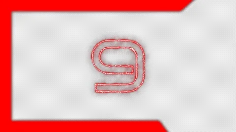 Countdown timer with rotating red frame ... | Stock Video | Pond5