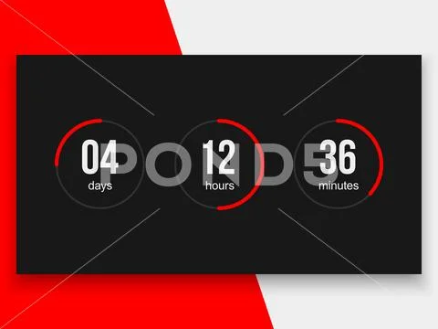 Countdown timer vector modern clock counter: Royalty Free #226771658
