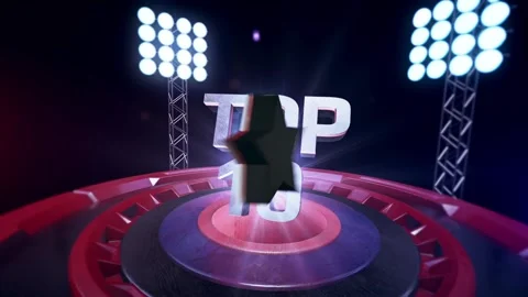 Countdown Top Ten Numbers Animation , Re... | Stock Video | Pond5