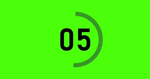 countdownt timer animation stop, green ... | Stock Video | Pond5
