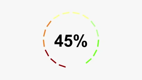 Counter increasing in percent in graphic... | Stock Video | Pond5