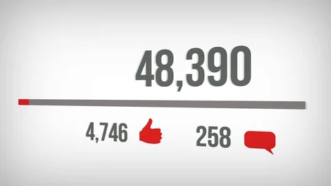 Counter increasing in social web. Increa... | Stock Video | Pond5