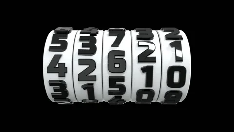 The counter numbers rotate in different ... | Stock Video | Pond5