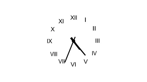Counting down simple analog clock animat... | Stock Video | Pond5